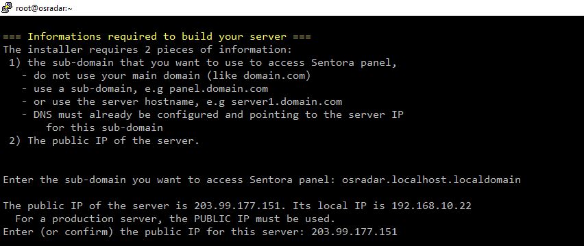 How to install Sentora on CentOS 7 - Oudel Inc.