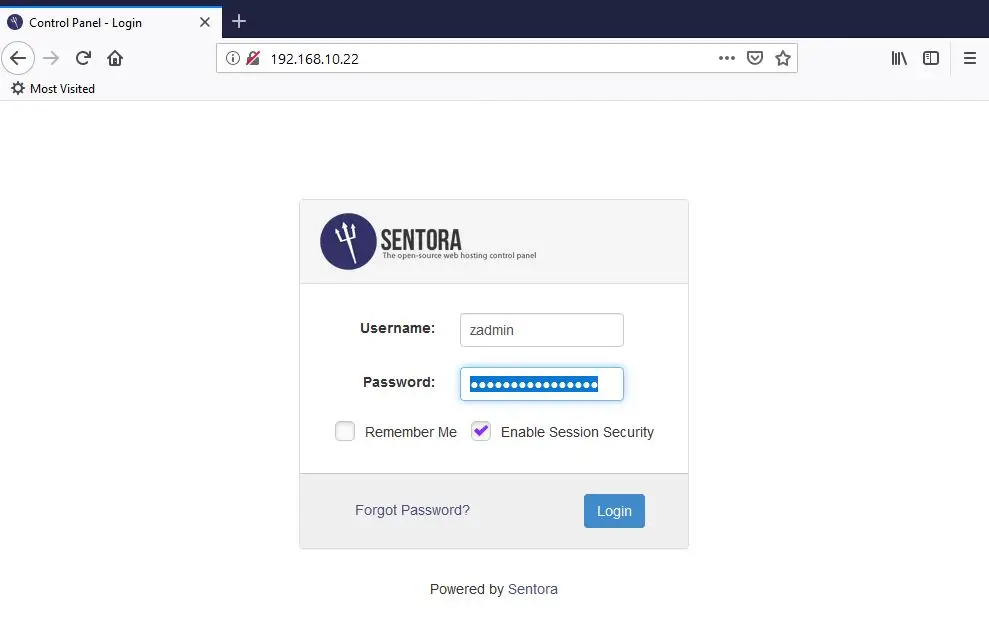 How to install Sentora on CentOS 7 - Oudel Inc.
