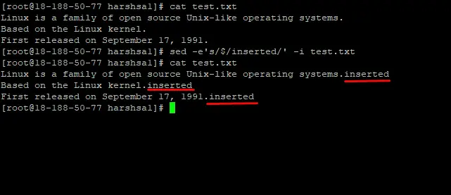 SED command in the Linux Operating system - Oudel Inc.